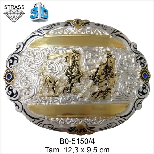 Fivela Especial Prata com Ouro - OPÇÃO CINTOS