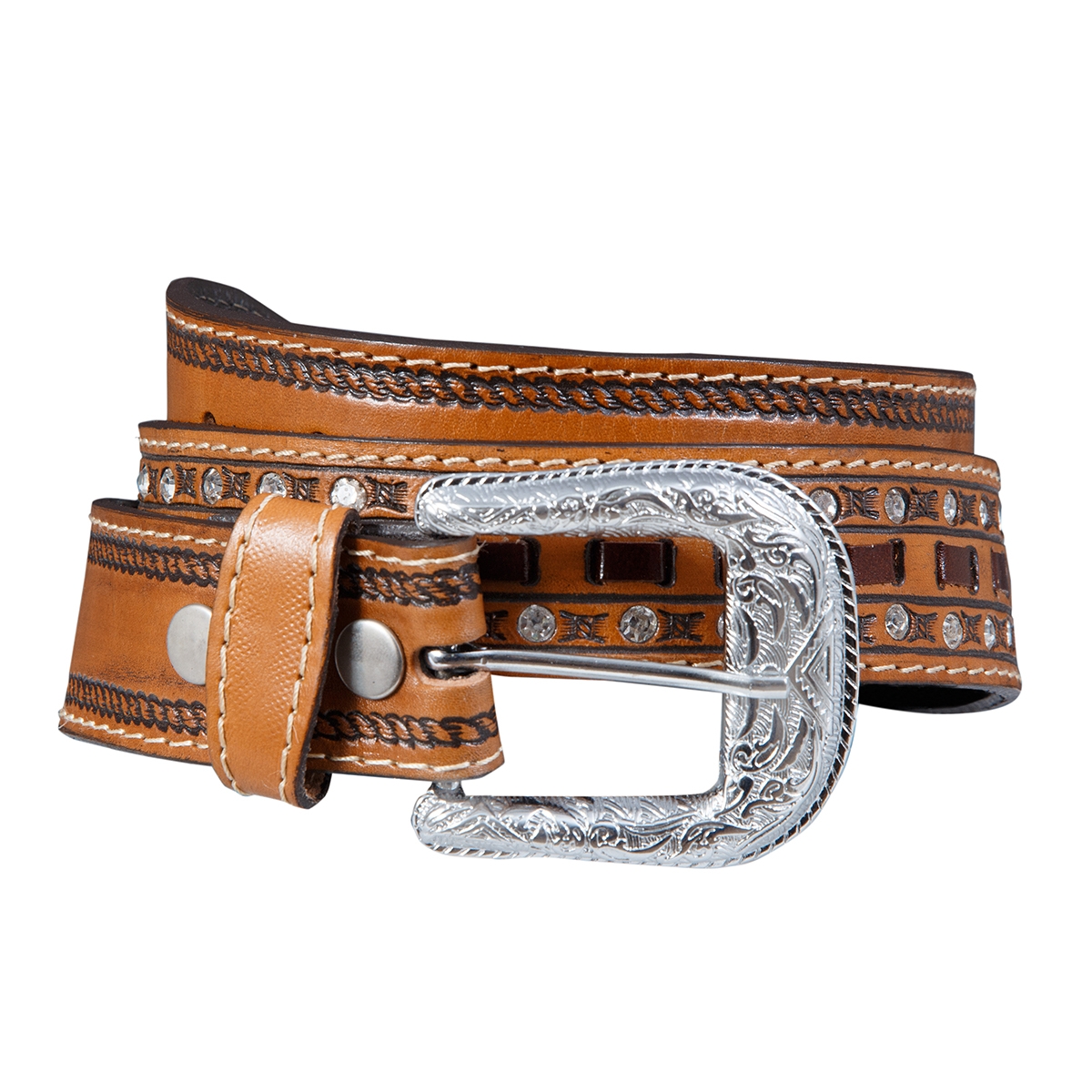 Cinto Country com pintura destacada e strass - OPÇÃO CINTOS